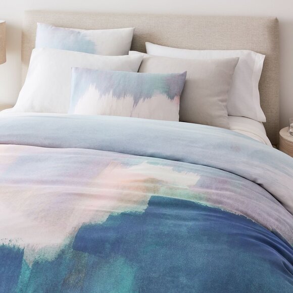 West Elm | Bedding | Nwt West Elm Tencel Set Of 2 Shams Abstract Landscape | Poshmark